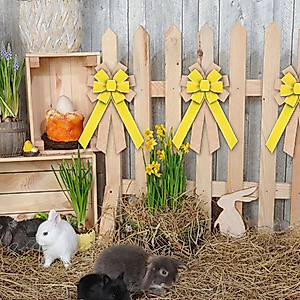 Yellow Wired Edge Ribbons 2.5" 10 Yards, Spring Solid Wired Edge Decoration Fabric Craft Burlap Wrapping Ribbon for Holiday Party Wrapping DIY Craft Wedding Decoration Wreaths Bow