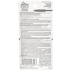 Maybelline The Falsies Push Up Drama Waterproof Mascara, Very Black, 0.32 fl. oz.