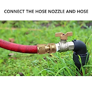 LYFJXX Garden Hose Connector, 1 pc 3/4 Inch 90 Degree Elbow Connector + 1 pc 3/4 Inch Hose Quick Connector