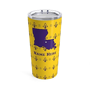 State Pride Series Baton Rouge Louisiana Edition - Personalized Stainless Steel Tumblers for Travel Indoor Outdoor Use Keep Coffee Warm Beer Cold - Cup Mug for Pool Beach Office Presents and Gift
