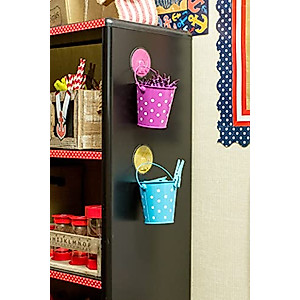 Teacher Created Resources Polka Dot Buckets & Caddy Set, (9487)