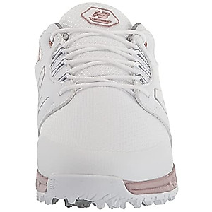 New Balance Women's Fresh Foam Link SL v2 Golf Shoe, White/Rose Gold, 8.5