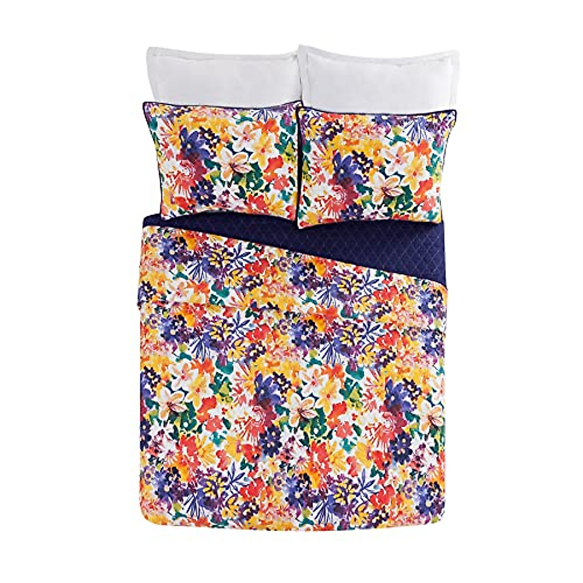 Makers Collective Garden in Bloom Quilt Set Purple Twin