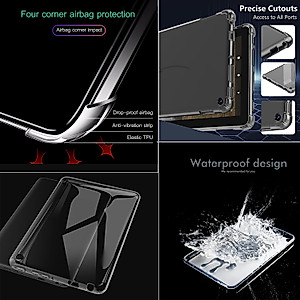 Clear Case for Amzon Kindle Fire HD 8 Tablet & Fire HD 8 Plus (10th Generation, 2020 Release) 8", UUcovers Transparent Lightweight Anti-Yellow Silicone Soft TPU Skin Silicone Bumper Back Cover,Clear