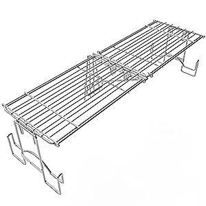 Universal Griddle Warming Rack Adjustable for Blackstone 17" 22" 28" 36" Griddles Accessories, for Royal Gourmet, Cuisinart, Pit Boss, Camp Chef & Most 17''~ 36'' Griddles, Stainless Steel BBQ Rack