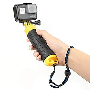Waterproof Floating Hand Grip Monopod for GoPro Hero 1 2 3 3+ 4 5 6 7 8 9 Session 2018 Action Camera, and and AKASO EK5000 EK7000/SJCAM SJ4000 SJ5000