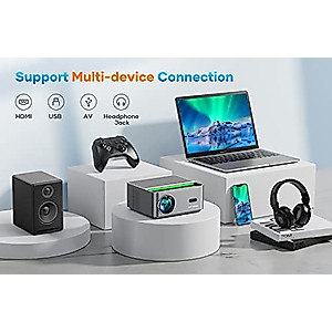 [Electric Focus] Projector with WiFi and Bluetooth, Portable Projector 4K Support, 500 ANSI 20000L, Touch Screen, Auto Vertical Keystone & 4P/6D, VACASSO Outdoor Movie Projector for Phone/PC/TV Stick