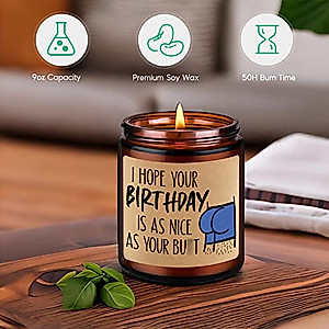 GSPY Funny Birthday Scented Candles - Birthday Gifts for Boyfriend, Husband, Him - Rude Birthday Gifts, Happy Birthday Gifts for Men, Boyfriend, Husband, Fiance - Gay Birthday, Funny Bday Gifts