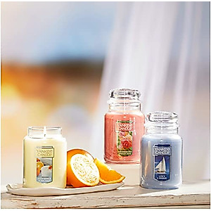 Yankee Candle Life’s A Breeze Scented, Classic 22oz Large Jar Single Wick Candle, Over 110 Hours of Burn Time