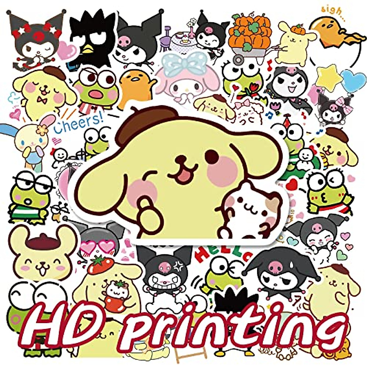 Kawaii Stickers 100pcs Cute Kawaii Stickers, Cute Japanese Anime Stickers for Kids Teen Girls Adult Laptop Guitar Suitcase Skateboard Waterproof Stickers (100pcs Cute)