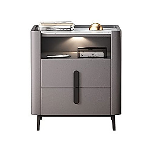 HIGOH Bedside Table Bedside Table Modern Nightstand Light Luxury Bed Side Table for Bedroom Bedside Storage Cabinets Bedside Cabinets