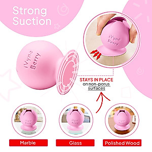 iVyne Berry Suctioned Vinyl Weeding Scrap Collector & Holder for Weeding Tools for Vinyl - Pink