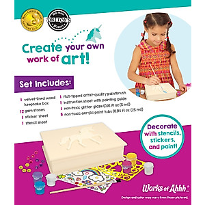 Works of Ahhh Craft Set - Unicorn Keepsake Box Classic Wood Paint Kit