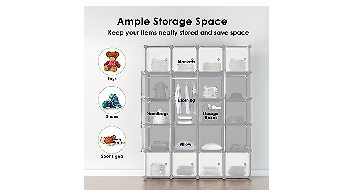 20 Storage Cubes Organizer - DIY Modular Wardrobe System