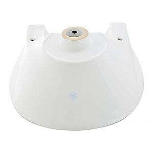 Ondine 16 inch Pedestal Sink – Compact White Sink with Overflow And Pre-Drilled Holes – Heavy Duty Grade A Vitreous China Built - Porcelain Scratch And Stain Resistant - Renovators Supply