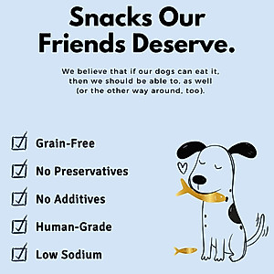 Golden Pollock - Fish Dog Treat - 100% Pollock - Grain Free - Human Grade - All Natural - Single Ingredient - Air Dried - 3 Ounces