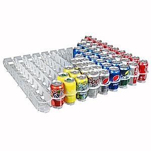 Display Technologies Visi-Slide Gravity Fed Organizer for 12/16oz low ring Beverages on flat and angled shelves in Cold Vaults & Coolers (Pack of 2)