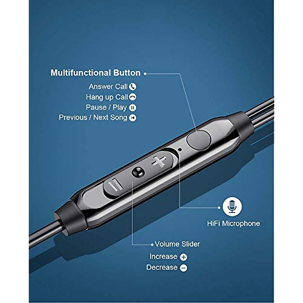 Noise Isolating Wired Earbuds Headphones Earphones w/Microphone Compatible with Samsung Galaxy S10 S9 Plus Note 9 A10e A11 A12 A13 A03S A31 A51 A52 A71 Blu G91 Moto LG 3.5mm Cell Phone Computer -Black