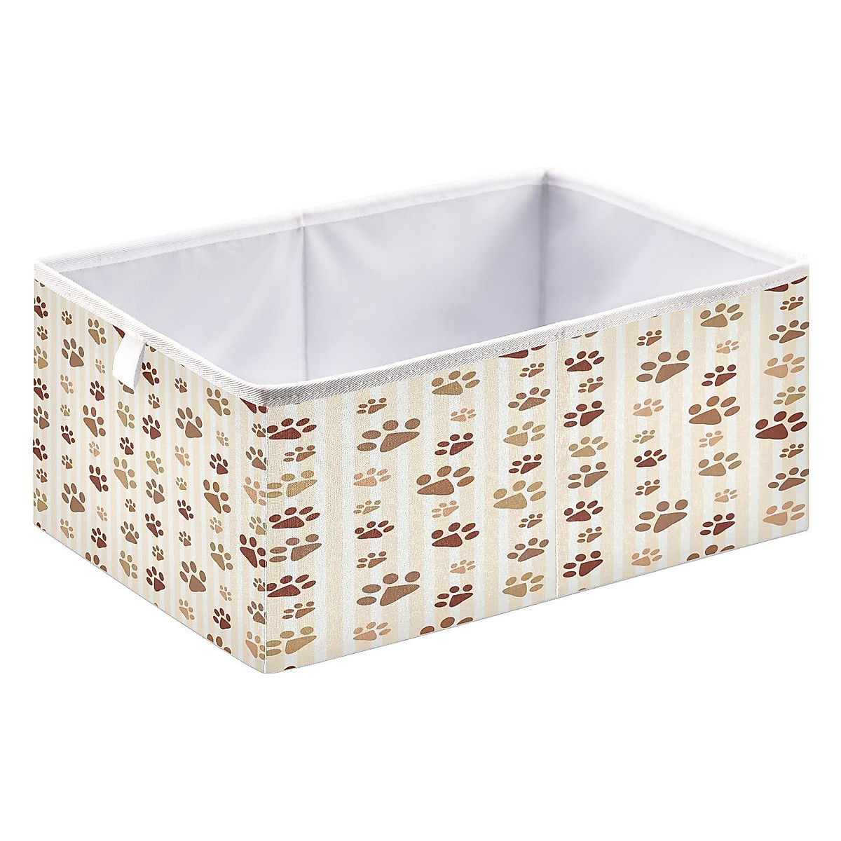 Cube Storage Bin Cute Animals Paws Foldable Storage Basket Toy Storage Box for Home Organizing Shelf Closet Bins, 11 x 11 x 11-Inch