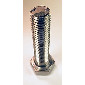Serval Products 3/8-16 X 2 Left Hand (Reverse) Thread Hex Bolt Stainless Steel 18-8 Full Thread (2-Pack)