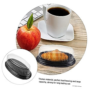 ULTECHNOVO 10pcs Packing Cake Box Disposable Cake Stand Mini Cake Boxes Mini Plastic Containers Plastic Cake Containers Plastic Cakes Box Mini Cheesecake Boxes Plastic Cake Box Gifts Cake Box