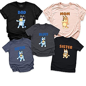Bluey Birthday Party Shirt, Bluey 6th Birthday T-Shirt, Bluey Birthday Girl Party, Bluey Personalized Custom Birthday T-Shirt, Bluey Party Shirt