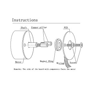 MGT-57ST magnetic encoder for stepper Motor and bushless DC Motor Incremental output DC 5V 1000 PPR