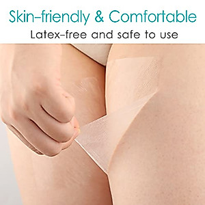 Thigh Lift Tape Transparent Lifting Adhesive Bandage Patch for Leg Body Sagging Skin Fat Cellulite Invisible Anti Chafing Ultra-Thin Inner Paste Waterproof Pad Disposable 4"x4.7" (Pack of 50)