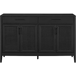 Crosley Furniture Milo Modern Sideboard Buffet Cabinet with Storage Cabinets and Drawers, Kitchen, Dining, Black