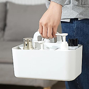 Kumprohu Shower Caddy Tote Storage Basket Storage Organizer Caddy Tote, Shower/Bath Storage Organizer Caddy Tote Divided Shower Organizer with Handle | Holds Hand Soap, Shampoo, Sponges