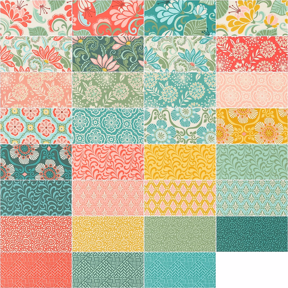 Tango Charm Pack by Kate Spain; 42-5" Precut Fabric Quilt Squares