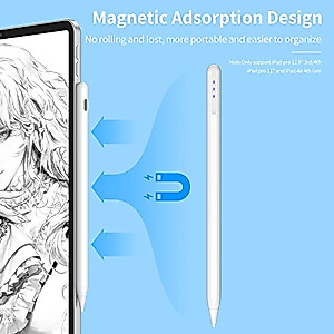 Stylus Pen for iPad with Palm Rejection, Active Pencil for iPad & iPad Pro (2018 or Later), Compatible with Apple iPad 8th/7th/6th Gen, iPad Pro 11 & 12.9 inch, iPad Air 5th/4th/3rd Gen, iPad Mini