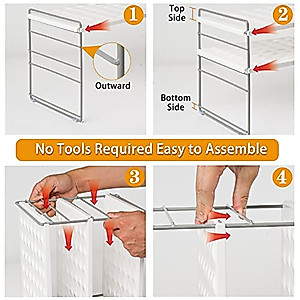 Water Bottle Organizer For Cabinet, Expandable Water Bottle Holder Rack, Adjustable Tumbler Storage For Kitchen Organization, 3 Tier Cup Organizer For Sports Flask Insulated Travel Mug Fridge, White