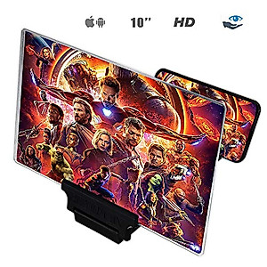 3D | HD | Screen Amplifier Enlarger | Phone Magnifier | Universal Mobile Projector for Movies Videos and Gaming | Magnifying Cell | Foldable Stand | Supports iPhone / Android