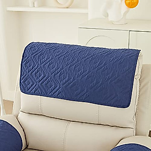 TVPFM 5 Pcs Armrest Covers,Couch Arm Covers Recliner Covers with Storage Pockets Armrest Protector Headrest Cover Armchair Slipcover for Recliner, Chair, Loveseat Sofa-N-3 Seater(5pcs)