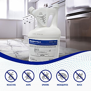 Bifenthrin-Plus-C Insecticide (1 Gal) - Roach Killer Indoor Infestation, Termite Treatment, Ant Control & Wasp Spray - Home Defense Pest Control, Residential, Commercial, and Industrial Use