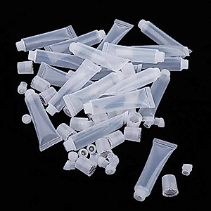 AKIRO 15 ml Empty Refillable Mini Clear Lip Gloss Balm Cosmetic Containers Makeup Accessories Soft Empty Tubes 20 Pcs