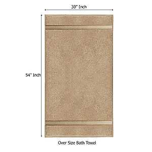 COTTON CRAFT Ultra Soft Oversized Bath Towels - 4 Pack Extra Large Bath Towel Set - 30x54 - Absorbent Everyday Luxury Hotel Spa Gym Shower Beach Pool Camp Travel Dorm - 100% Cotton - Easy Care - Linen