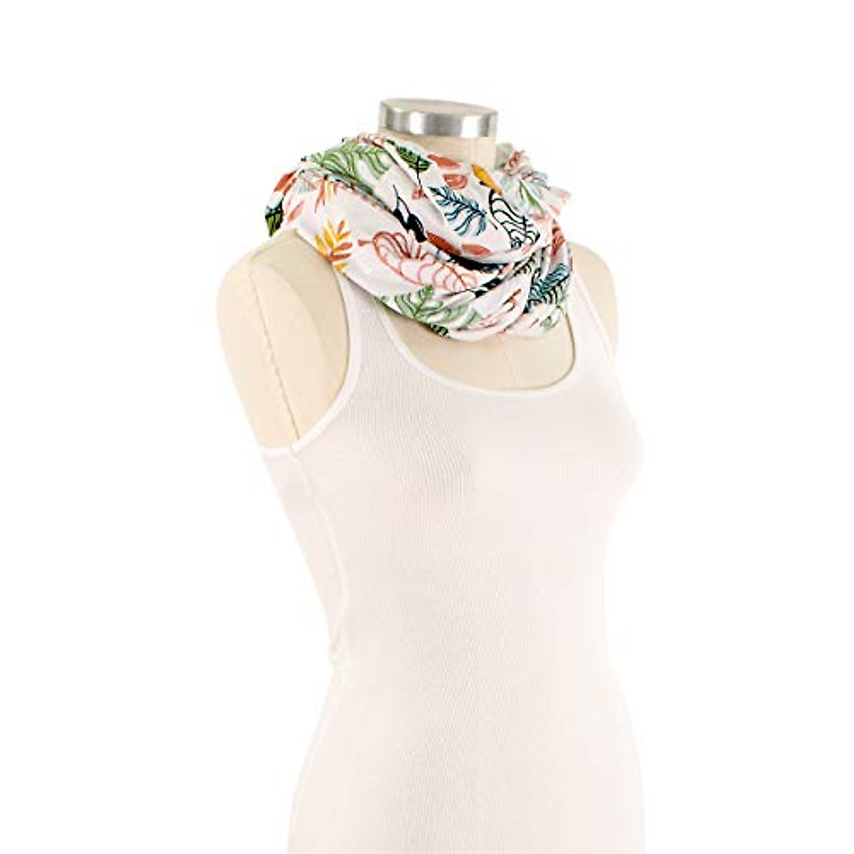 Bebe au Lait 5-in-1 Multi-Use Cover: Nursing Covers for Breastfeeding, Infinity Scarf, Nursing Shawl, Car Seat Cover, Shopping Cart Cover, Carrier Cover, Privacy Nursing Cover - Tropicana