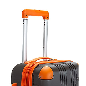 Rockland London Hardside Spinner Wheel Luggage, Charcoal, Carry-On 20-Inch