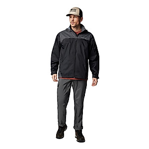 Columbia Men's Glennaker Lake Rain Jacket, Black/Grill, 4X Tall