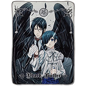 Great Eastern Entertainment Black Butler Throw Blanket, One Size, Multicolor