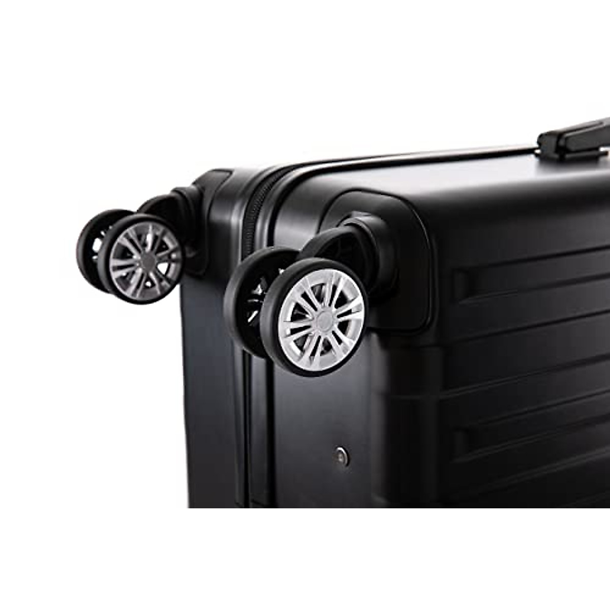 Rockland Paris Hardside Luggage with Spinner Wheels, Black, 3-Piece Set (20/24/28)