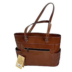Patricia Nash Leather Bolsena Top Zip Tote