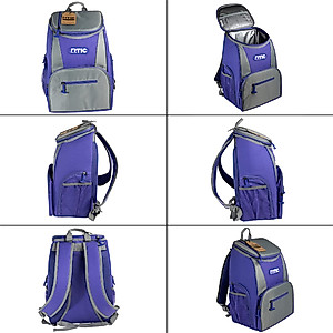 RTIC Lightweight Backpack Cooler 15 Can, Lavender & Grey, Portable Insulated Bag for Men & Women, Leak Proof Material