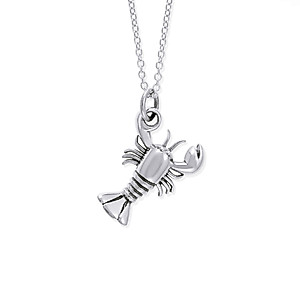 Boma Jewelry Sterling Silver Crawfish Lobster Necklace, 18 Inches