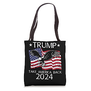 Trump Take America Back 2024 USA Flag Trump 2024 Tote Bag