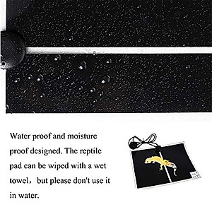 KABASI Reptile Heating Pad, 20W 16.5x11 inch Waterproof Reptile Heat Pad Under Tank Terrarium with Temperature Control, Safety Adjustable Reptile Heat Mat for Turtle, Tortoise, Snakes, Lizard, Gecko