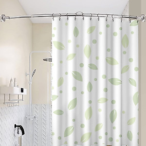 TOPROD Shower Curtain Hooks Rings, Double Sided Shower Curtain Hooks, Stainless Steel Shower Hooks Rust Proof for Bathroom Shower Curtain Rod Curtains, Free Gliding, Brushed Nickel, Set of 12