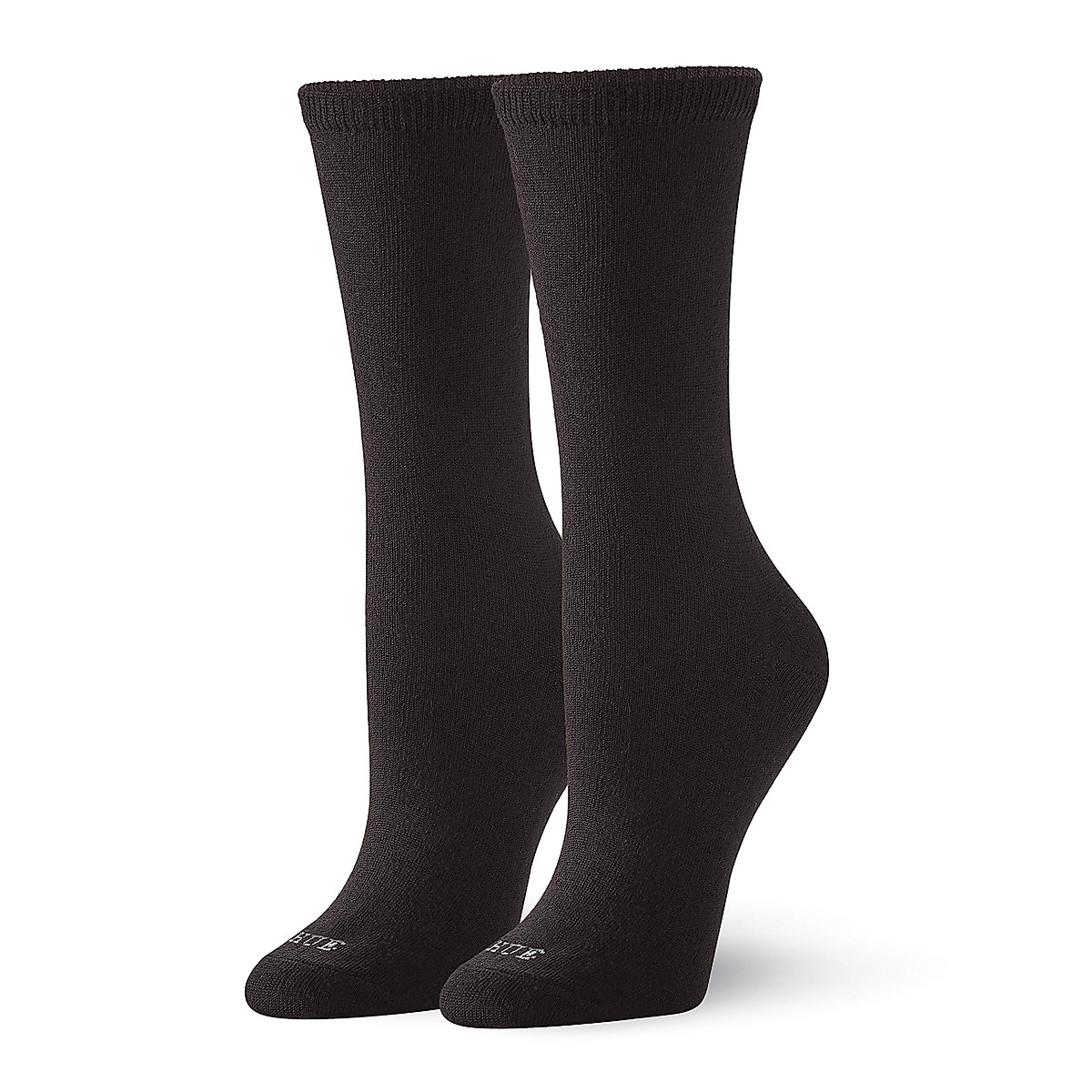 HUE Women's Super Soft Crew 3 Pair Pack Casual Socks, Black, One Size US